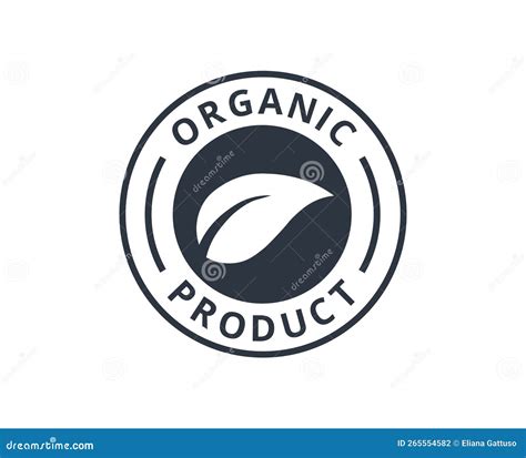 Monochromatic Organic Product Symbol Concept Of Ecology And Packaging