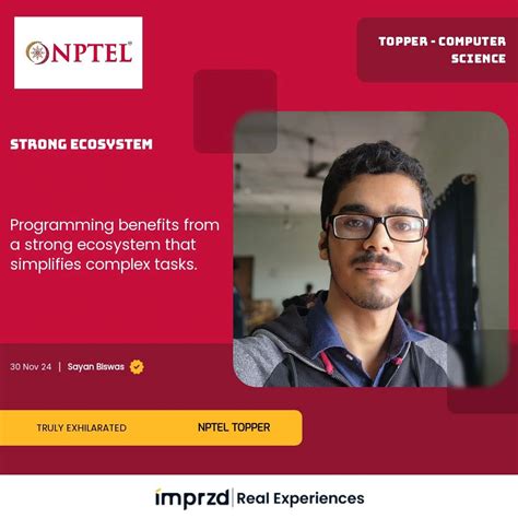 Nptel Programming Computerscience Achievement Learningjourney