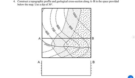solved 4 construct a topographic profile and geological