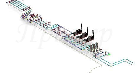 Solidworks Piping Section Of The Main Gas Pipeline Project