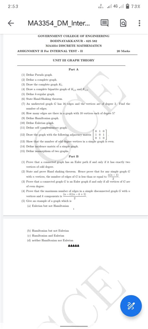 1 Define Pseudo Graph 2 Define A Complete Studyx