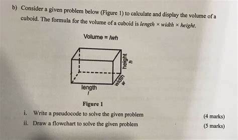 Length X Width X Height Flow Chart Draw Flowchart Solving