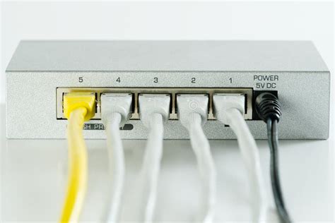 Small Router And Switch Tcp Ip Network Business Concept High Performance Gigabit Switch