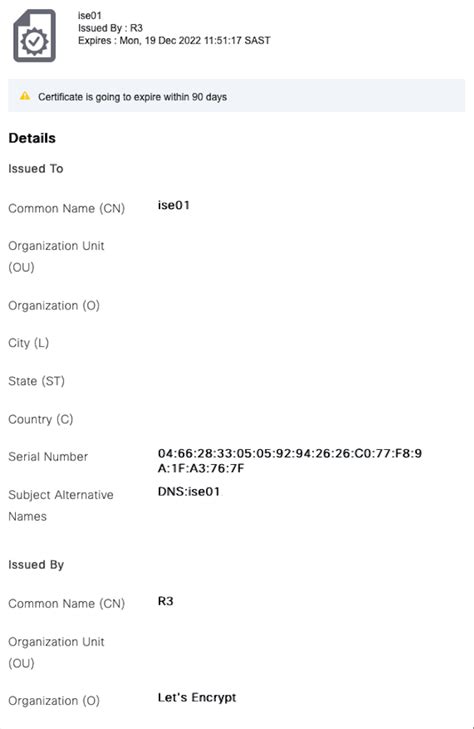 Cisco Ise With Letsencrypt Certificate Rcisco