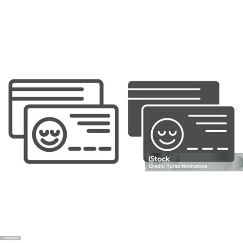 명함 라인과 글리프 아이콘입니다 흰색으로 격리된 정보 카드 벡터 그림입니다 웹 및 응용 프로그램을 위해 설계된 아이덴 티피 카이션 카드 개요 스타일 디자인 Eps 10 10