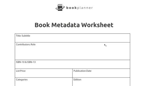 Book Planner Toolkit Book Design Templates