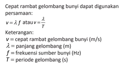 Rumus Frekuensi Gelombang Bunyi Ruang Baca Rumus Panjang Gelombang