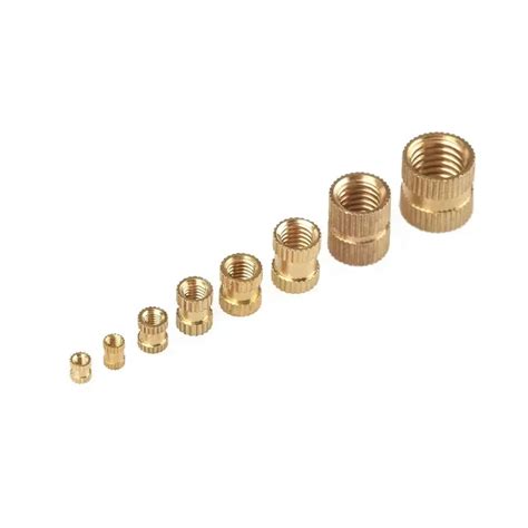 M2 M10 Knurled Brass Inserts Kit Hot Melt Threaded Nuts For 3d