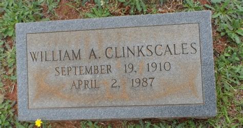William Abner Clinkscales 1910 1987 Memorial Find A Grave