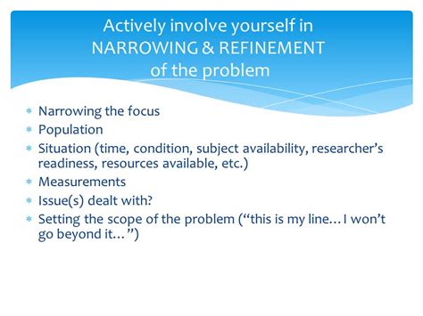 Selection Of A Research Problem Presentation Bba Mantra