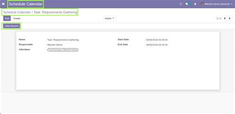 Schedule Calendar Foss Infotech Open Source Implementation Company Odoo Erp Crm Alfresco