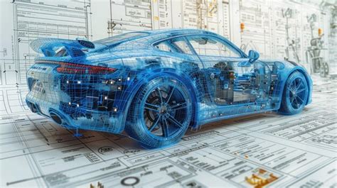 Premium Photo Wireframe Design Of A Sports Car