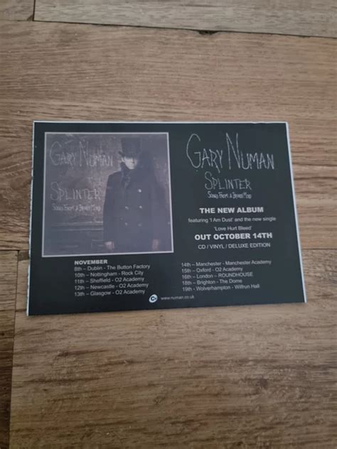 Tnewm18 Advert 5x8 Gary Numan Splinter Songs From A Broken Mind £899 Picclick Uk