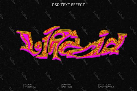 Liquid Text Style Effect Photoshop PREMIUM PSD File