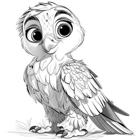 Faucon Clipart Noir Et Blanc Illustration De La Silhouette Dun Faucon