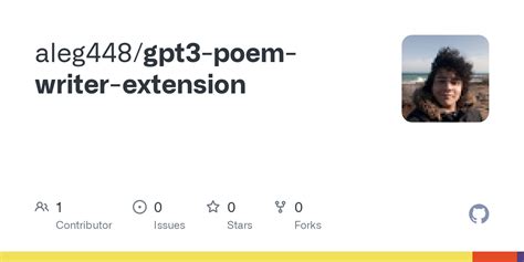 Github Aleg448gpt3 Poem Writer Extension