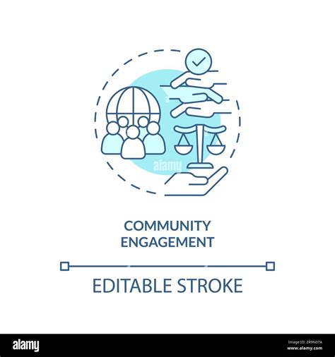 Community Engagement Turquoise Concept Icon Stock Vector Image And Art Alamy