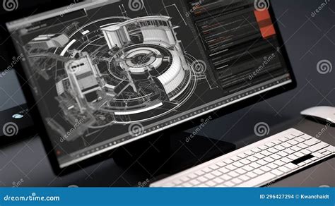 A 3d Modeling Software Interface With A Product Design In Progress
