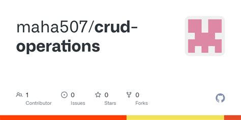 GitHub Maha Crud Operations