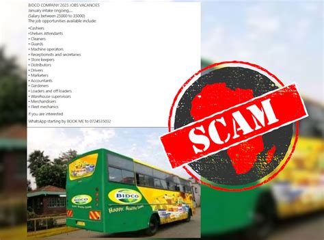 No Kenyan Consumer Goods Giant Bidco Africa Not Hiring For These Positions Job Ad Is A Scam