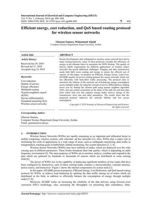(PDF) Efficient energy, cost reduction, and QoS based routing protocol for wireless sensor networks