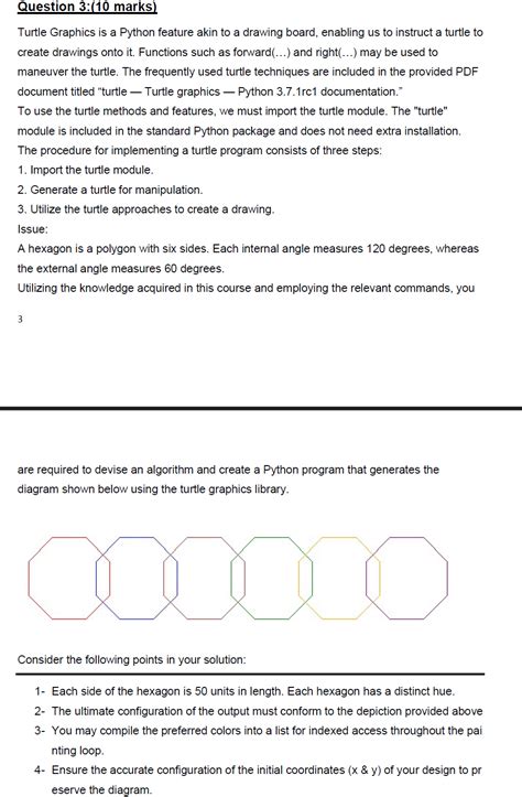 Solved Question Marks Turtle Graphics Is A Python Chegg