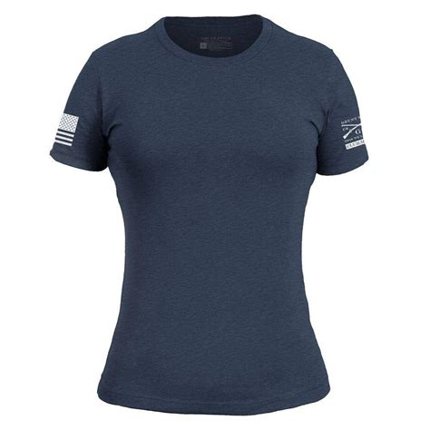 Club Member Womens Basic Slim Fit T Shirt Heather Navy Grunt