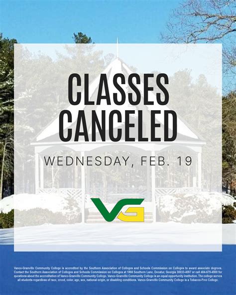 Vance Granville Community College ⚠️ Inclement Weather Alert ⚠️ All