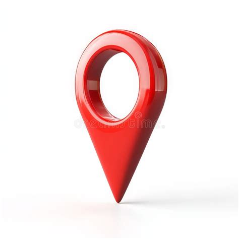 3d Representation Of A Red Map Pin Or Location Marker With A Hollow