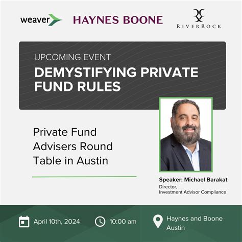 Michael Barakat On Linkedin Personal Information Round Table Demystifying Private Fund Rules