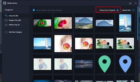 Unsplash Integration And Media Gallery Main Features Novi