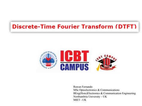 Discrete Icbt Time Fourier Transform Pptx
