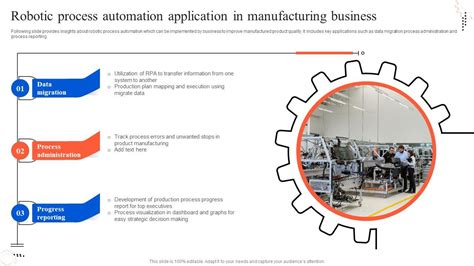 Robotic Process Automation Application In Manufacturing Business PPT Slide