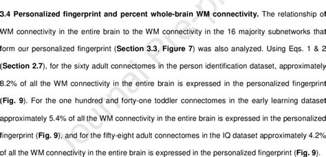 Total White Matter Wm Connectivity Percentages The Red Shows The