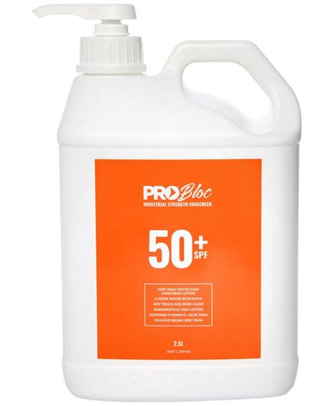 Probloc Spf 50 Sunscreen 2 5l Pump Bottle Prochoice