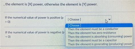Solved The Element Is [x] Power Otherwise The Element Is