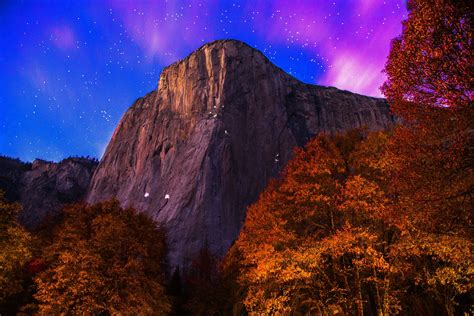 El Capitan Yosemite National Park Starry Night Etsy