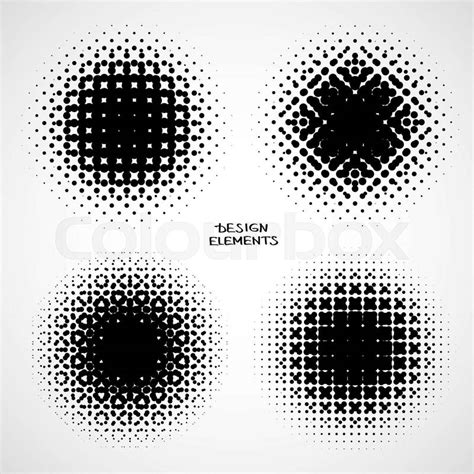 Simple Abstract Halftone Backgrounds Vector Set Of Isolated Colourbox
