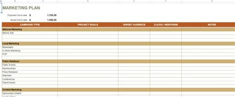 Mẫu kế hoạch Digital Marketing bằng Excel cho doanh nghiệp