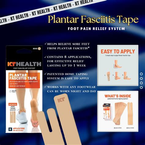 Kt Health Plantar Fasciitis Tape Kt Tape Plantar Fasciitis Shopee