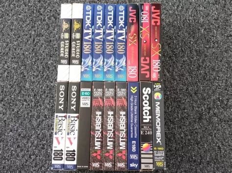 18x Pre Recorded Blank Vhs Video Cassette Tapes With Sleeves £1650
