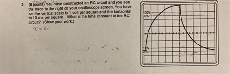solved 2 6 points you have constructed an rc circuit and