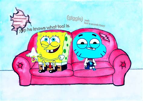 Spongebob And Gumball In The Couch By Brad090904 On Deviantart