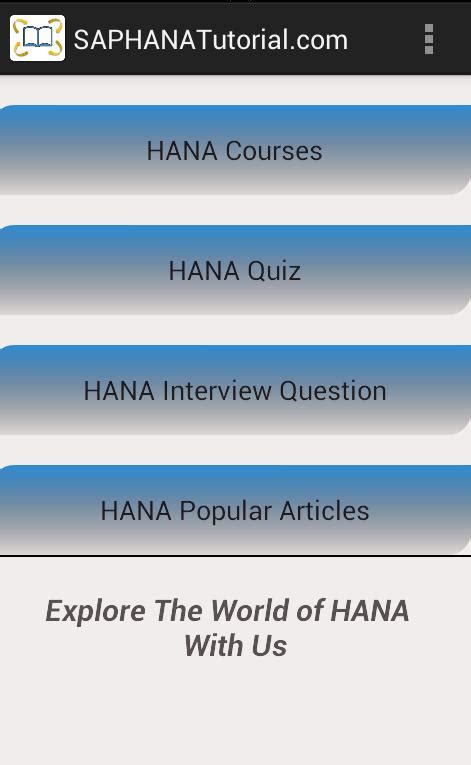 Sap Hana Tutorial Apk For Android Download