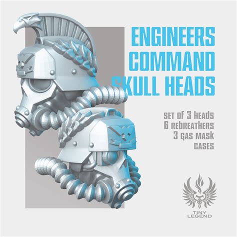 Engineers Command Skull Masks Set Stl Tiny Legend