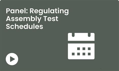 Regulating Assembly Test Schedules Swiftcomply