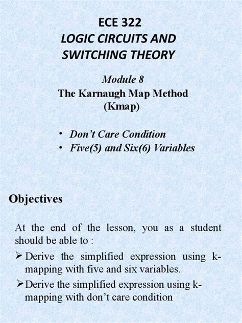 Module 8 The Karnaugh Map Method 5 6 Var Pdf Logic Theory