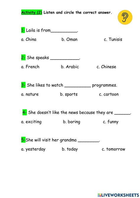 Class Test 2 Pr Free Interactive Worksheets 4930908