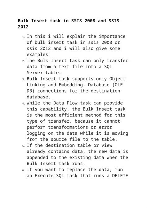 Docx Ssis Bulk Task Dokumentips