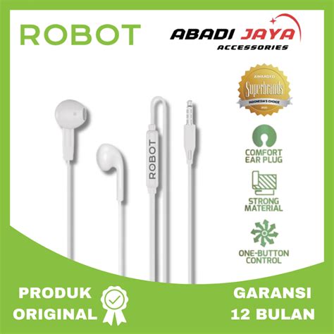 Jual Robot Headset Kabel Re In Ear Wired Earphone Shopee Indonesia